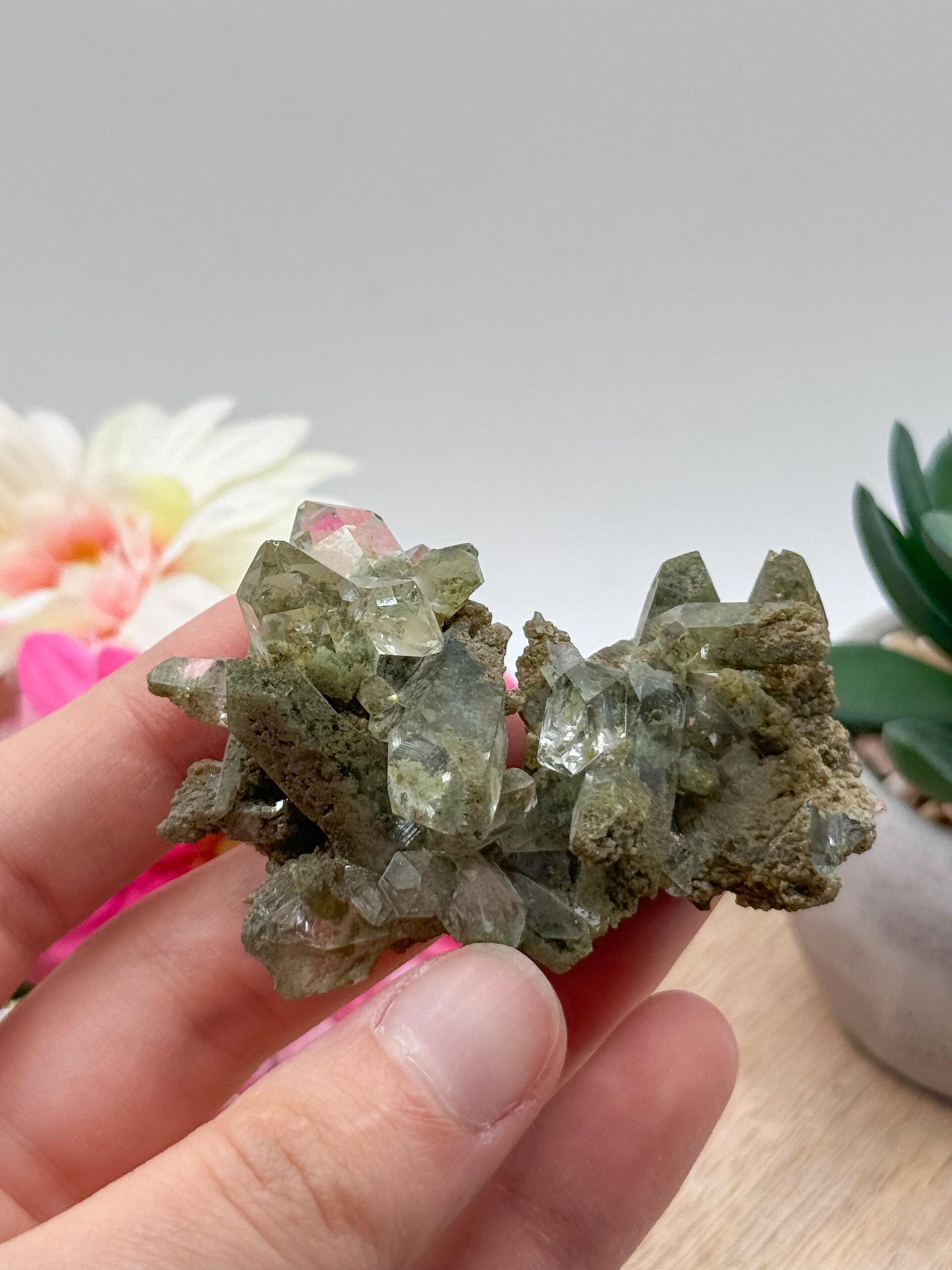 Chlorine Quartz Specimen, Chlorine Quartz Cluster #3 – AROPL STORE